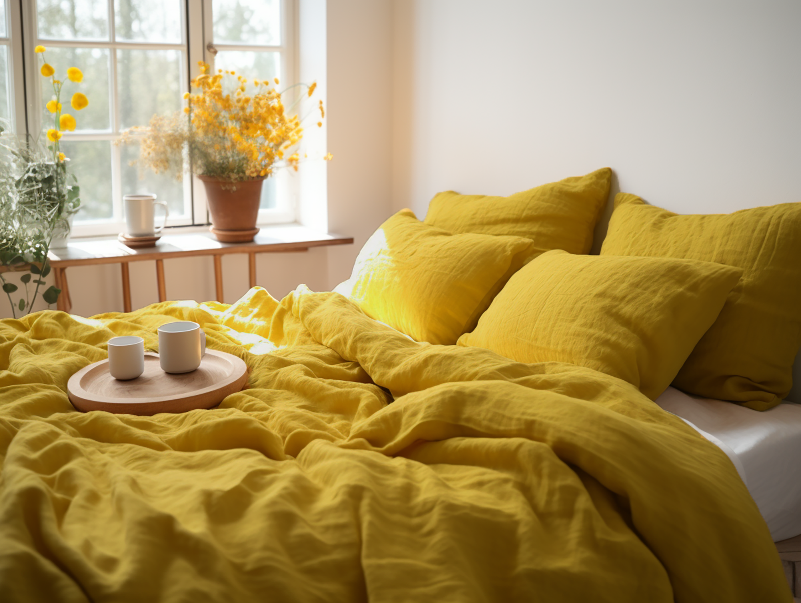 Mustard yellow bedding store
